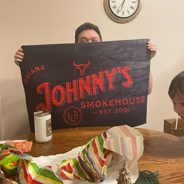 Grill Mat Personalized Outdoor Rug for Dad's BBQ Smoker Backyard BBQ ...