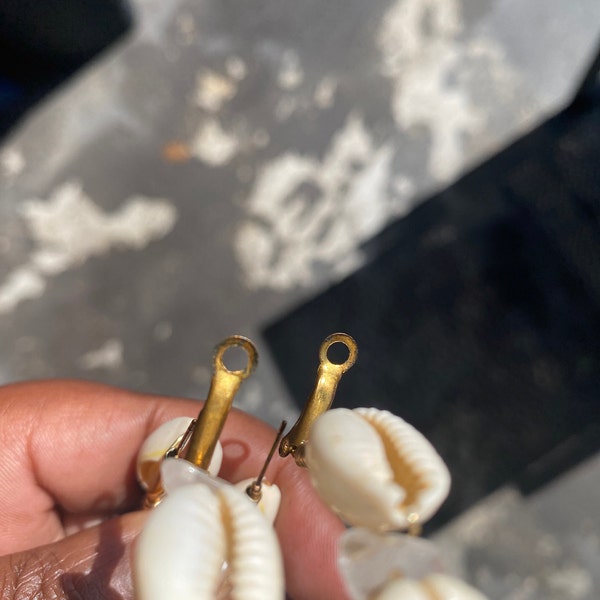 Cowrie Shell Jewelry, Cowrie Shell Earrings, Cowrie Shell Ear Cuffs ...