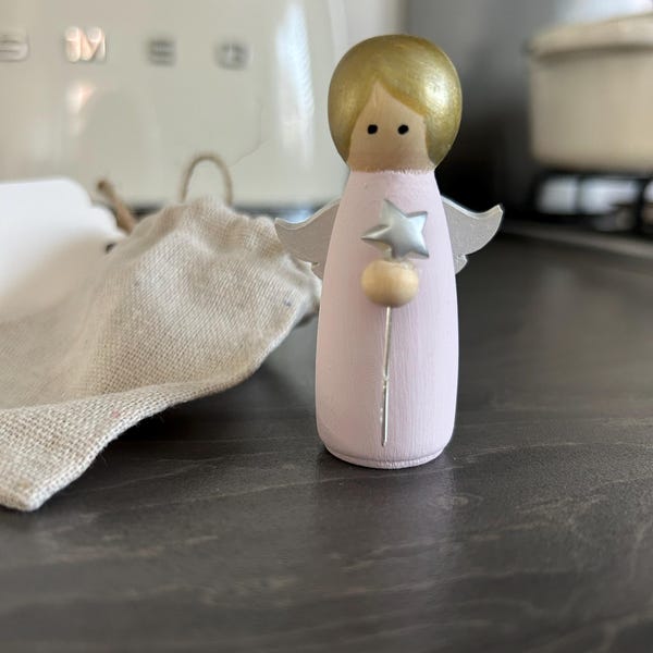 Handmade Wooden Guardian Angel - Etsy