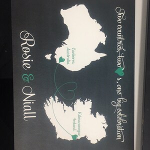 Destination wedding invitation Two Countries One Love | Etsy