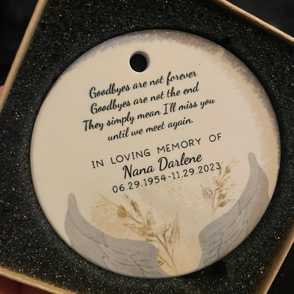 In Loving Memroy Ornament, Loss Memorial Christmas Keepsake ...