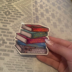 TOG Book Stack Sticker Throne of Glass Series - Etsy