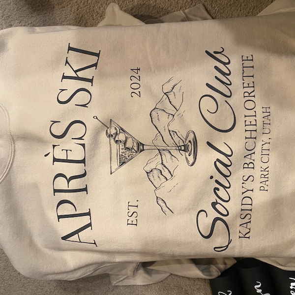 Apres Ski Bachelorette Sweatshirt Custom Winter Bachelorette Sweater ...