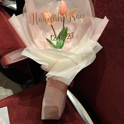 Graduation Bouquet: Flower Arrangement, Flower Balloon, Personalized Gift, Flower Bouquet ...