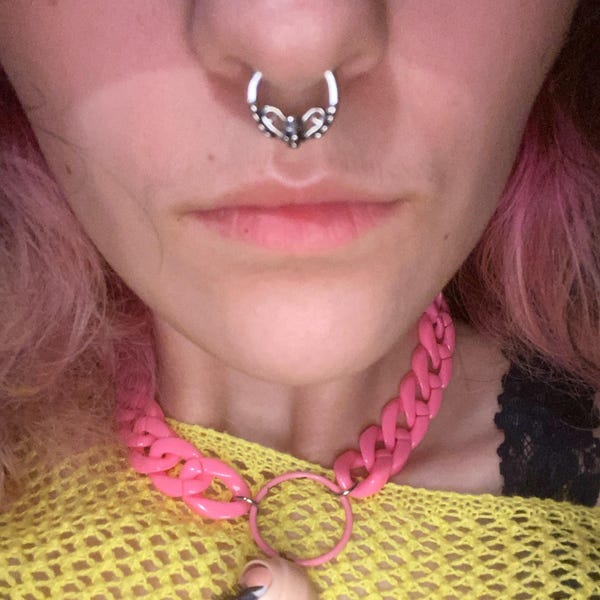 16g Skull Horns Solid Surgical Steel Septum Clicker 1/4" 6mm Nose Ring ...