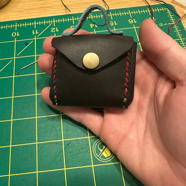 PATTERN for a Small Leather Storage Bag Pattern for Small Leather Bag ...