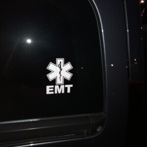 EMT Vinyl Decal, EMT Sticker, Emergency Medical Technician Decal, First ...
