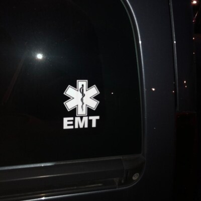 EMT Vinyl Decal, EMT Sticker, Emergency Medical Technician Decal, First ...