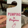 Personalized Door Knob Hanger Zoom in Progress Door Sign Virtual ...