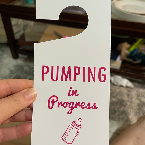 Personalized Door Knob Hanger - Zoom in Progress Door Sign - Virtual ...