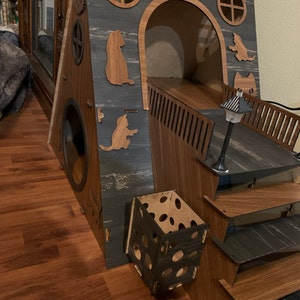 Modern Rabbit House, Indoor Rabbit Castle, Rabbit Furniture, Extra ...