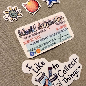 I Like to Collect Things Sticker, Waterproof Sticker, Laminated Sticker ...