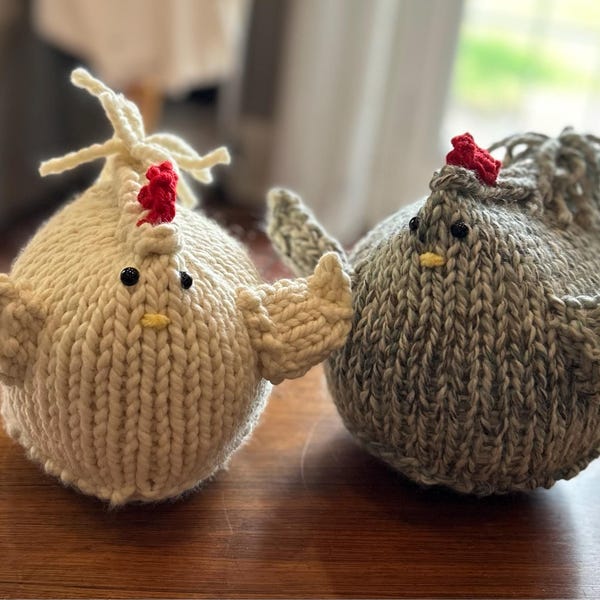 Poppy the Chicken Knitting Pattern ORIGINAL, Knit Chicken Pattern ...