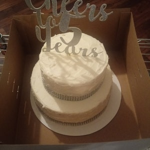 Cheers to 5 Years Cake Topper 5 Years Loved 5 Years Blessed - Etsy