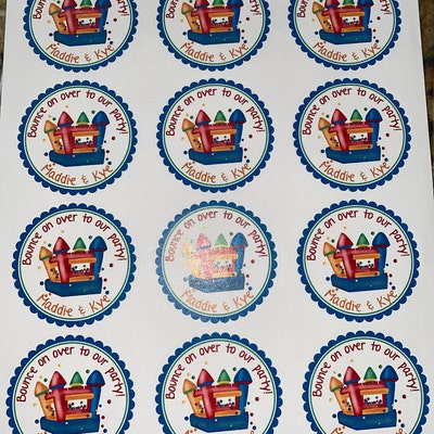 Bounce House Stickers, Bounce House Birthday Party, Bounce Party ...