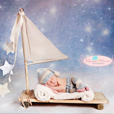 WOODEN RAFT Baby Photo Prop, Real Wood, Vintage Style, Baby Raft Prop ...
