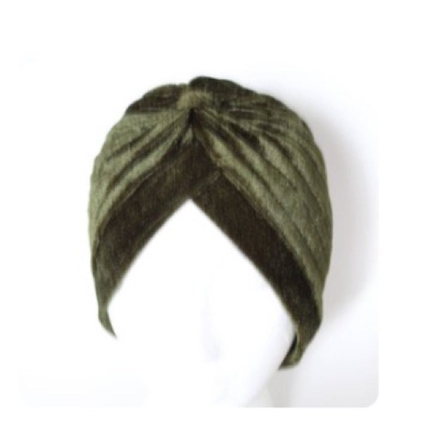 Stunning Gray Turban With Big Silk Flower, Glamorous Headpiece, Fashion ...