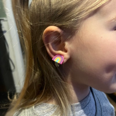 Panda and Squirrel 2 Pair Clip on Earring Set Animal Ear Clips for Kid ...