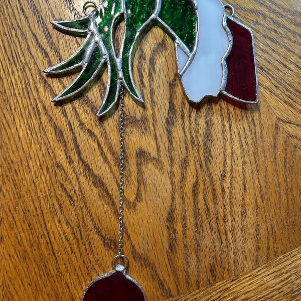 The Grinch Hand Pre-cut Glass Kit - Etsy