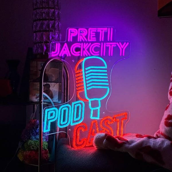 Podcast Neon Sign, Microphone LED Neon Sign, Podcast LED Light, Studio Wall Decor, Recording Led ...
