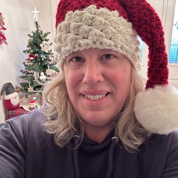 Chunky Knit Santa Hat/ Adult Santa Hat/ Child Santa Hat - Etsy