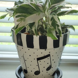 Music Note Flower Pot - Etsy