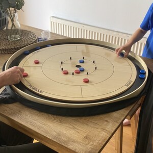 Crokinole Board Game 'dark' Tournament Board, Discs, Carrom Powder ...