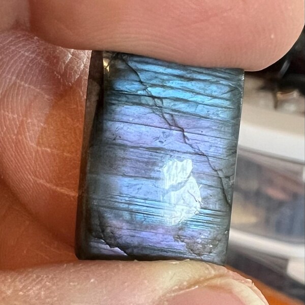 100% Natural Blue Flashy Rainbow Moonstone Size - 6x11 to 20x25 MM Both ...