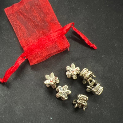 Micro Mini Extra Tiny Silver Flower Acrylic Hair Claw Clip - Etsy