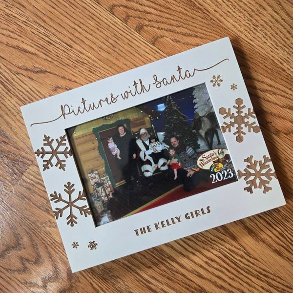 Merry Christmas Holiday Frame Personalized, Gift Picture Frame, Custom ...