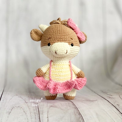 Happy Cow Pink Crochet Pattern/ Amigurumi Pattern - Etsy