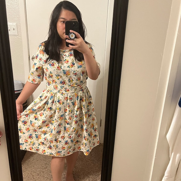 Smock Dress Sewing Pattern: Short Sleeve Babydoll Style (XS-5XL) (PDF ...