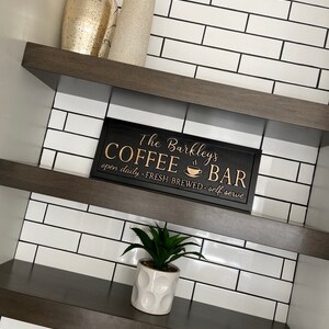 Personalized Coffee Bar Sign Custom Coffee Name Sign Home - Etsy