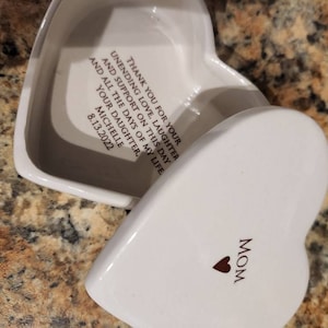 Mom Wedding Gift, Mother of the Bride Gift Personalized Heart Box Mom ...
