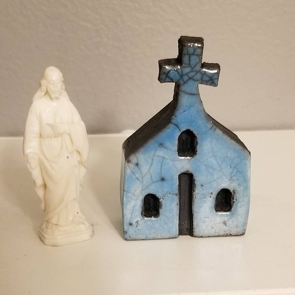 Handmade Ceramic Raku Medium Square House - Etsy