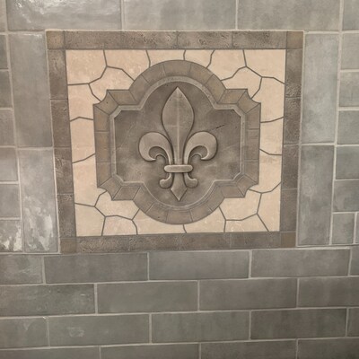 Classic Relief Carved Limestone Custom Decorative Backsplash Tile 16x24 ...