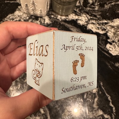 Baptism Block Christening Block Baptism Gift Christening Gift Keepsake ...