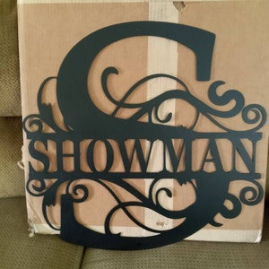 Split Letter Monogram-metal Sign-door Hanger-family Sign-housewarming ...