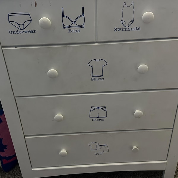 Closet Labels // Master Closet Labels // Closet Organization // Dresser ...