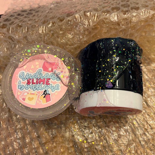 Black Butter Slime, Black Slime, Black Clay Slime, Scented Black Butter ...