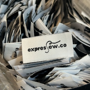 300 Custom Sleeve Hem Tags, Custom Hem Tags, Hem Tags on T-shirt ...