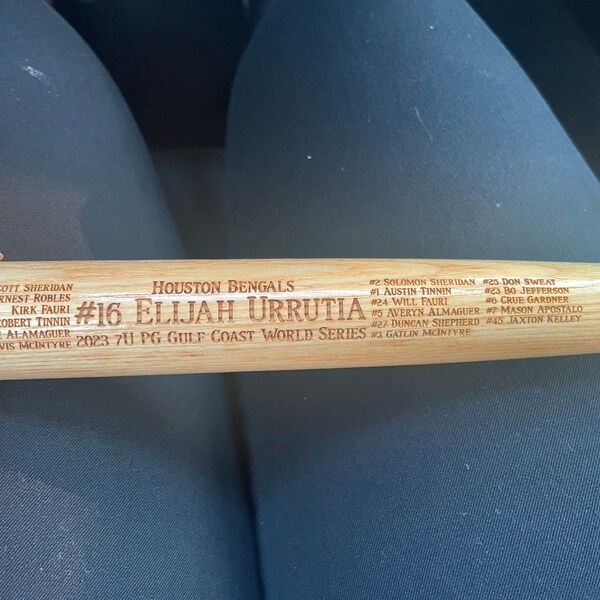 18" Trophy Bat Personalized Baseball Bat Custom Baseball Bat Engraved ...