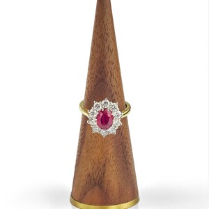 Wood Ring Cone, Wood Jewelry Display, Walnut Ring Displays, Ring Holder ...