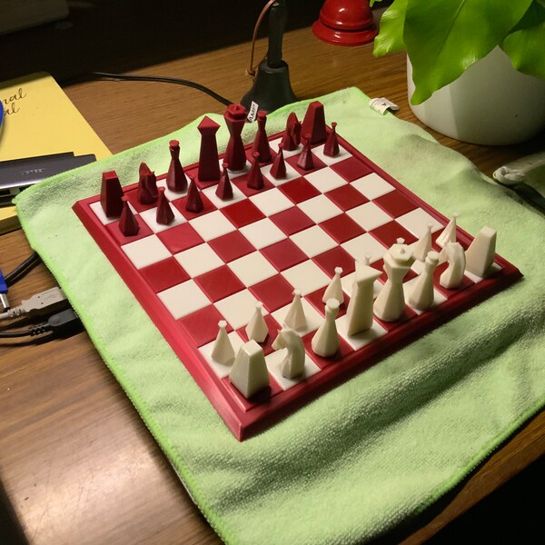 Chess Set Green | Lighthouse Model | Minimalist Handmade Modern Design ...