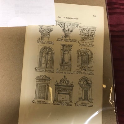 The Parthenon Athens Greek Temple Architecture 1924 Lithograph Gift for Architect Traveler ...