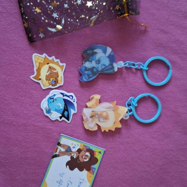 PRE-ORDER Cookie Run Keychains - Shadow Milk Cookie and Pure Vanilla ...