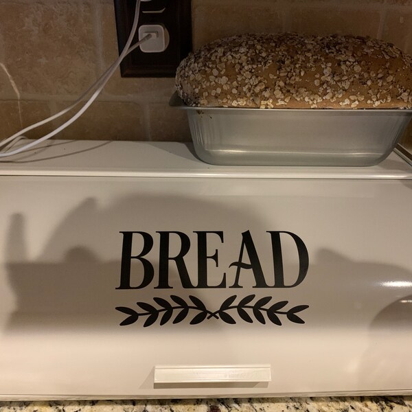 Bread Box Decal, Bread Box Storage Label, Farmhouse Style Pantry Decor ...