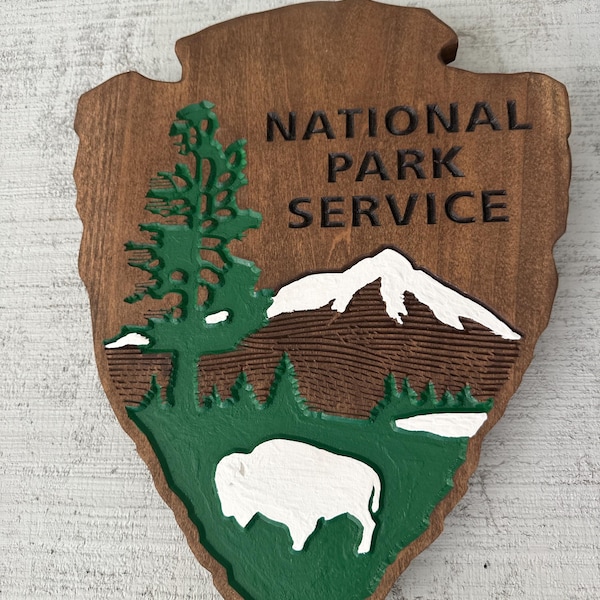 US Forest Service Wood Carved Sign - Etsy
