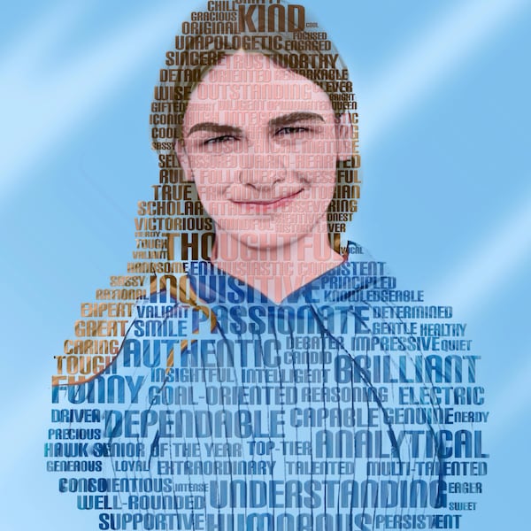 Text Art Portrait From Your Photo, Personalize Portrait, Abstract Art ...