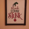 Stink Stank Stunk Sign Raised 3D Wood Mean One Christmas Décor ...
